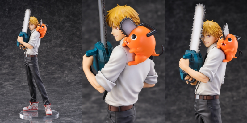 Denji, with "Chainsaw Man" Pochita on his shoulder, is now a figure ...