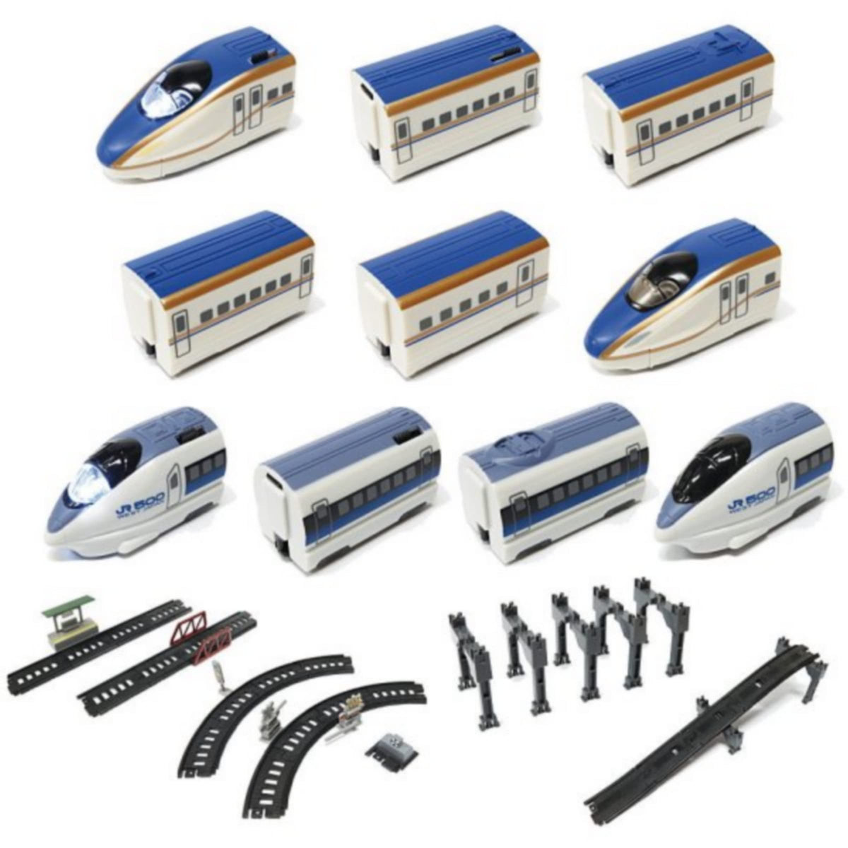 Mini Motor Train E7 Hokuriku Shinkansen & 500 Series Sanyo Shinkansen ...