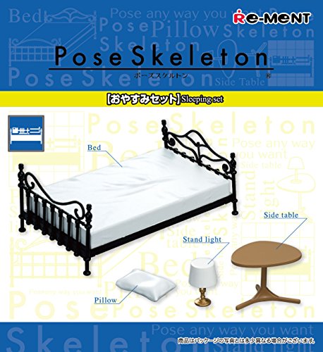 Bed - 1/18 scale - Pose Skeleton - Re-Ment — Ninoma